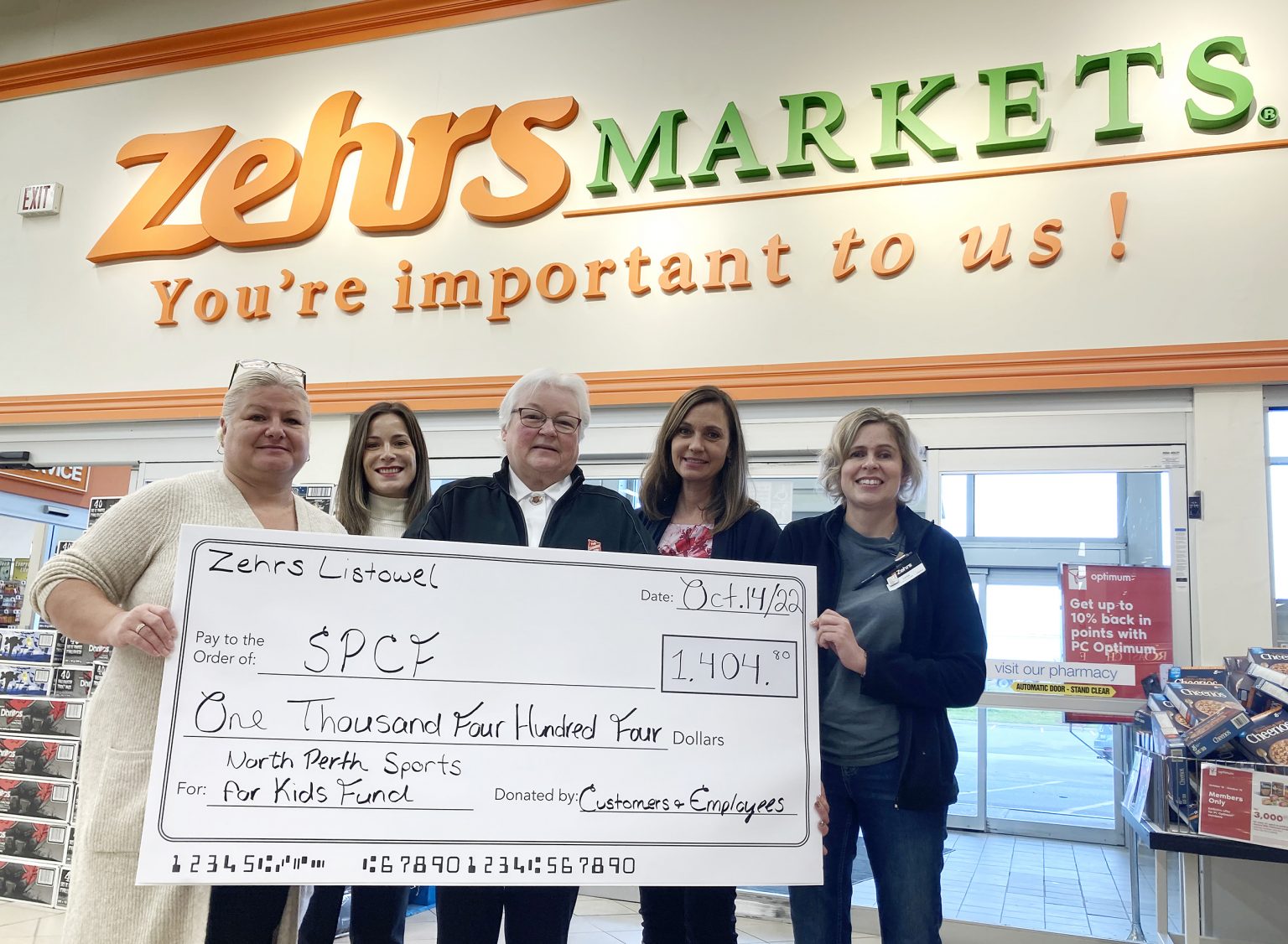 Zehrs conducts second fundraiser in support of NP Sports For Kids fund