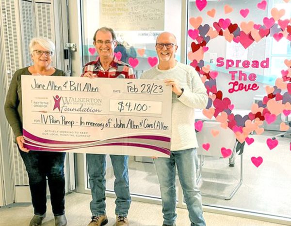 Walkerton hospital receives donation for IV pain pump