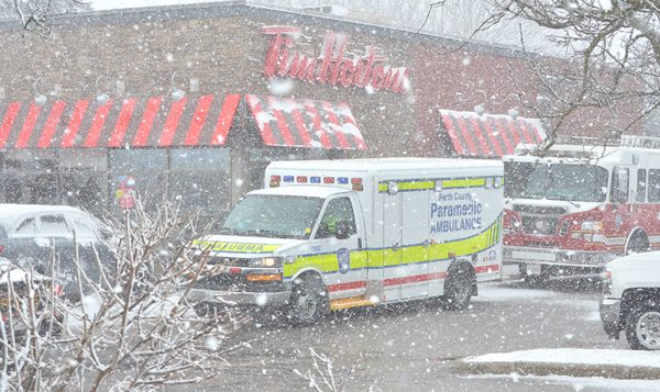 Vehicle crashes into Tim Hortons in Listowel