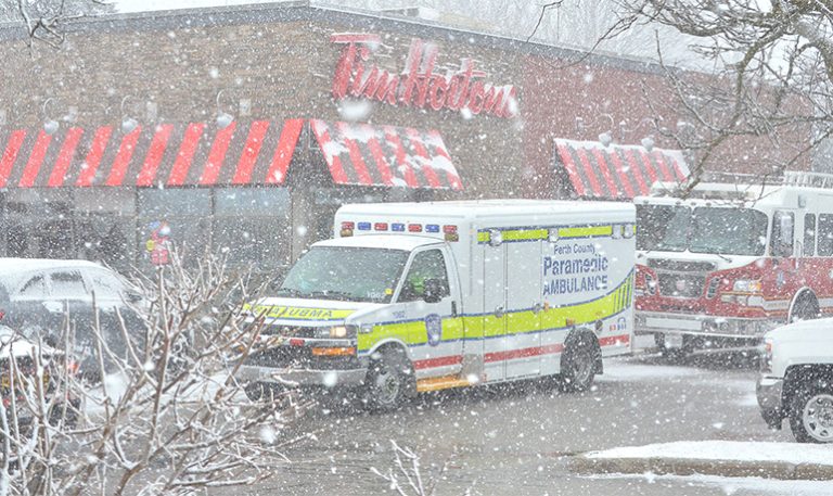 Vehicle crashes into Tim Hortons in Listowel