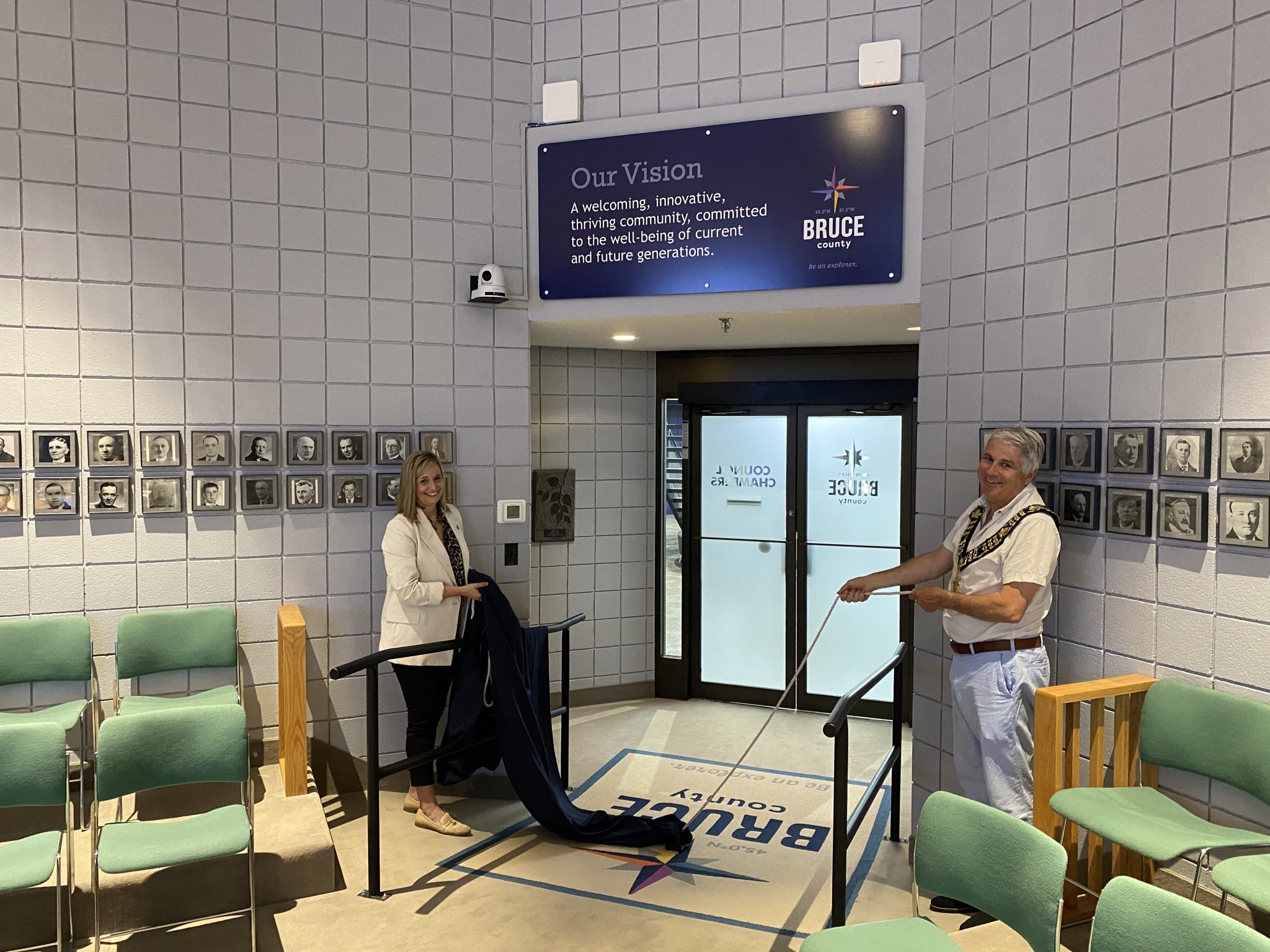 County unveils new sign in council chamber