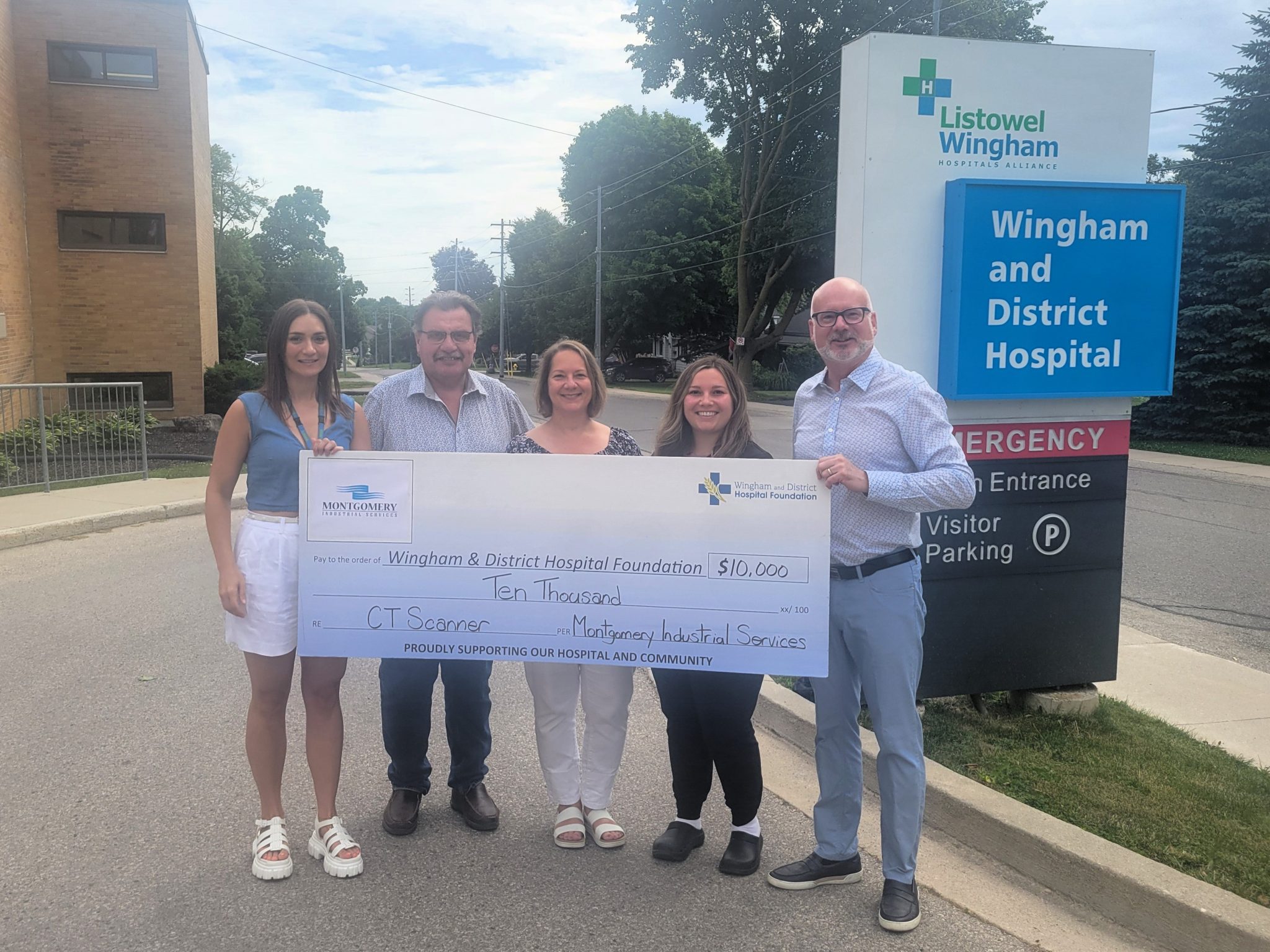 Montgomery’s Industrial Services donates $10,000 to Wingham Hospital