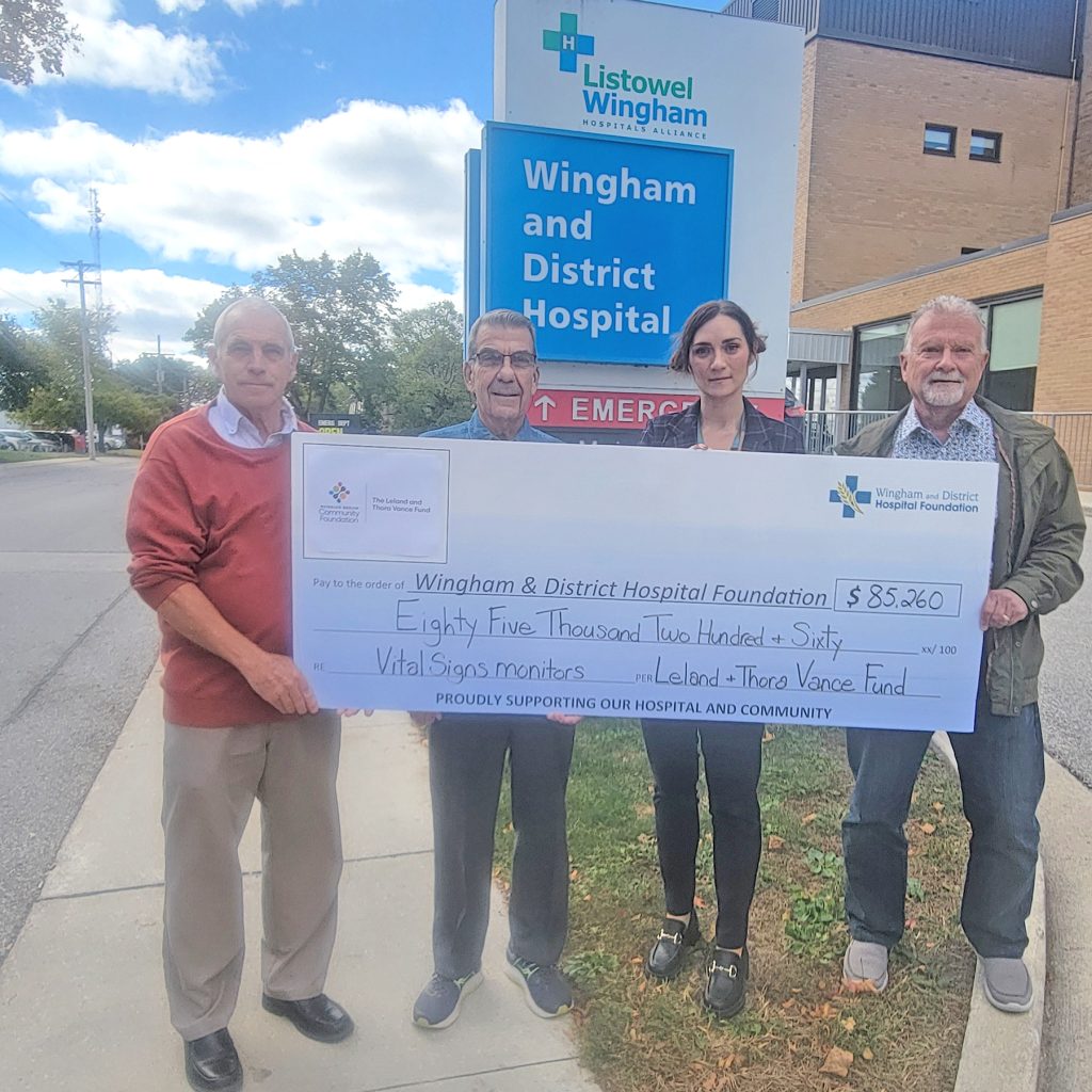 Vance Fund donates $85,260 to Wingham and District Hospital Foundation