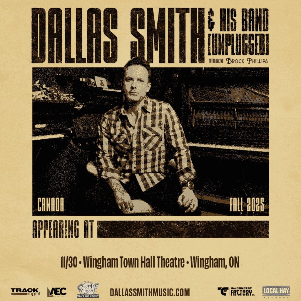 Dallas Smith’s Unplugged tour coming to Wingham theatre