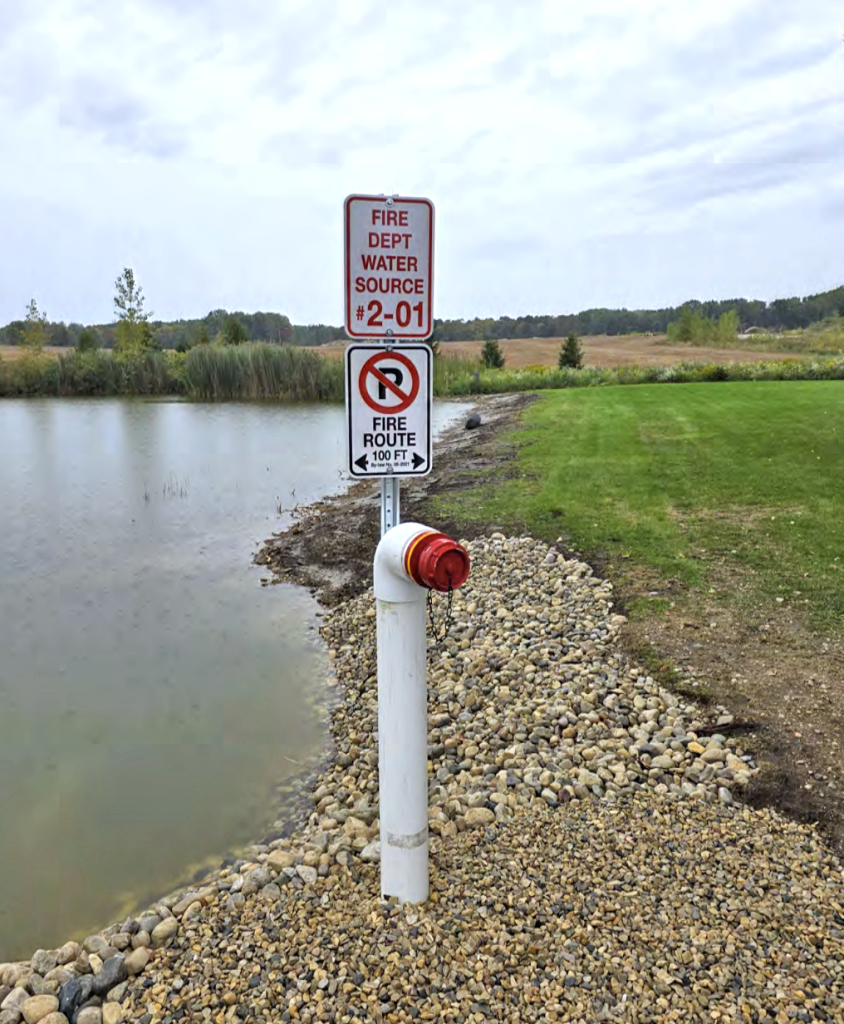 Dry hydrant installed at Fordwich gravel pit
