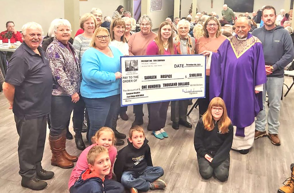 Donation from Walkerton Church to Saugeen Hospice